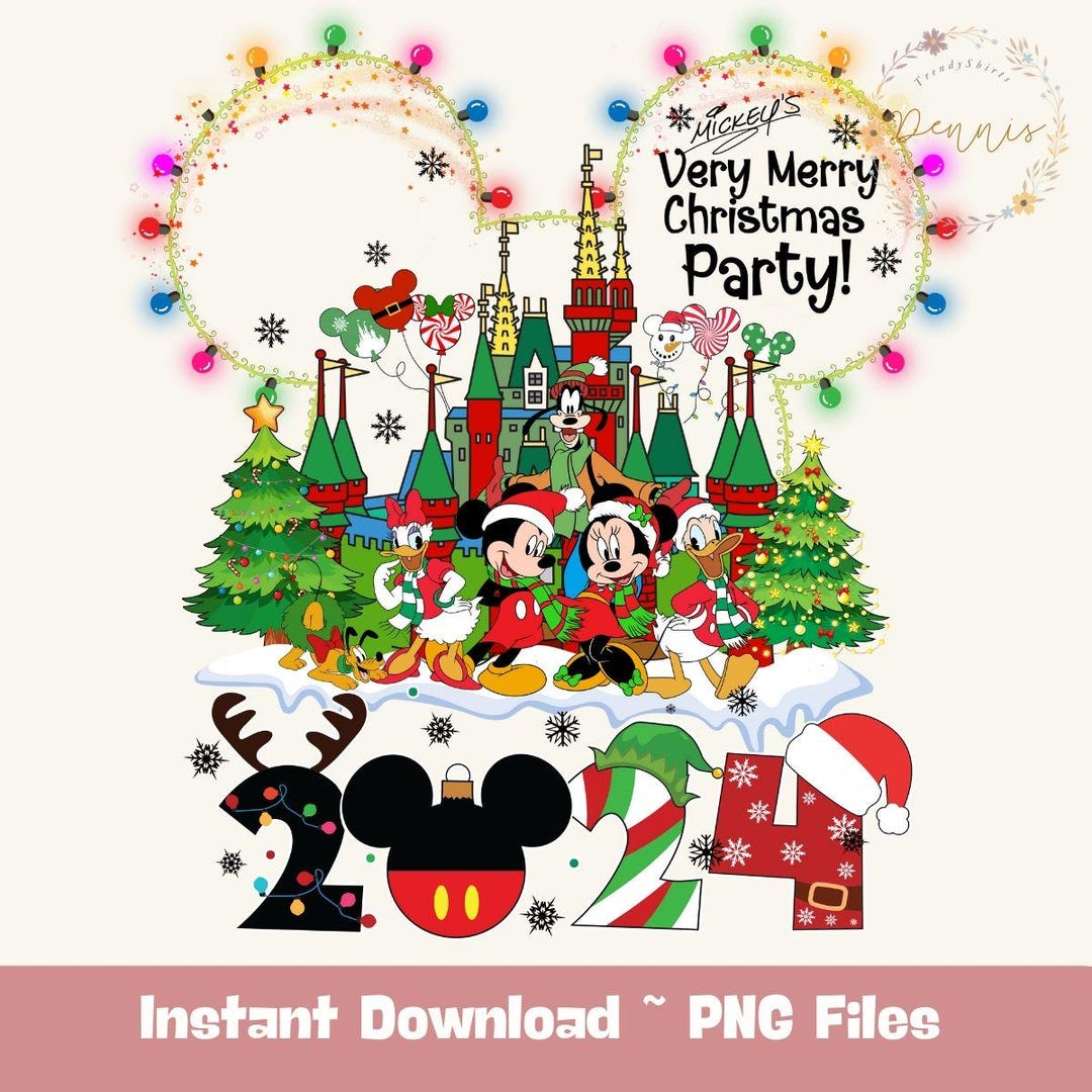 Mickey's Very Merry Christmas Party 2024 Png, Mickey and Friends ...