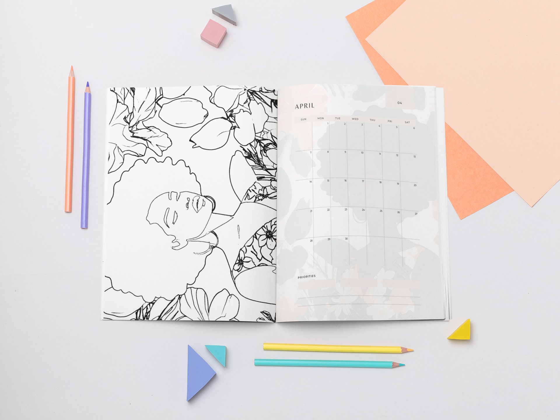 2024 Planner & Coloring Book - Etsy