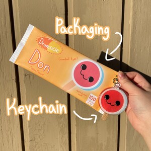 Don Chan Taiko No Tatsujin 2.5 Popsicle Acrylic Keychain With Wooden ...