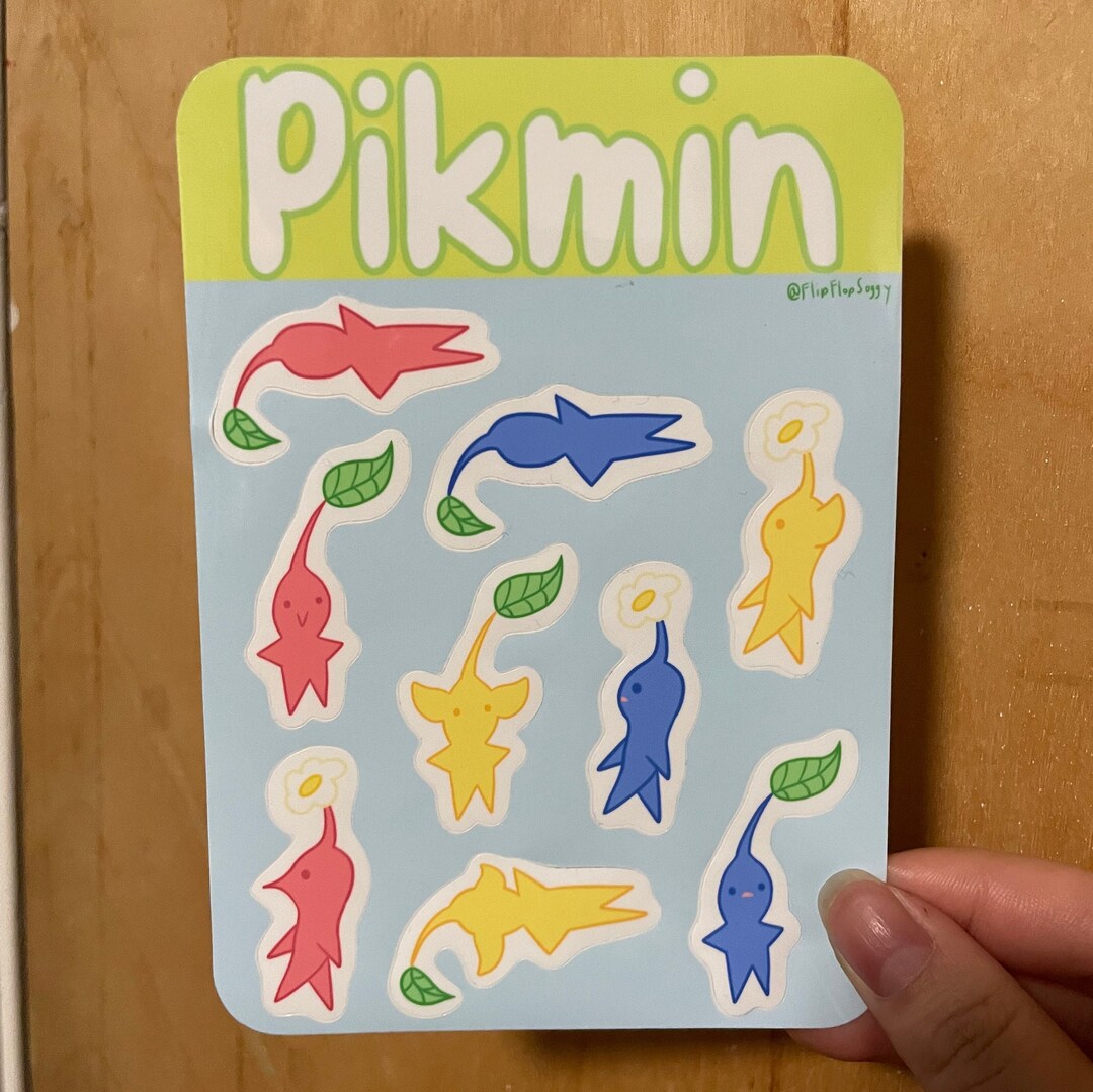 4 by 5.75 Pikmin Glossy Vinyl Sticker Sheet - Etsy