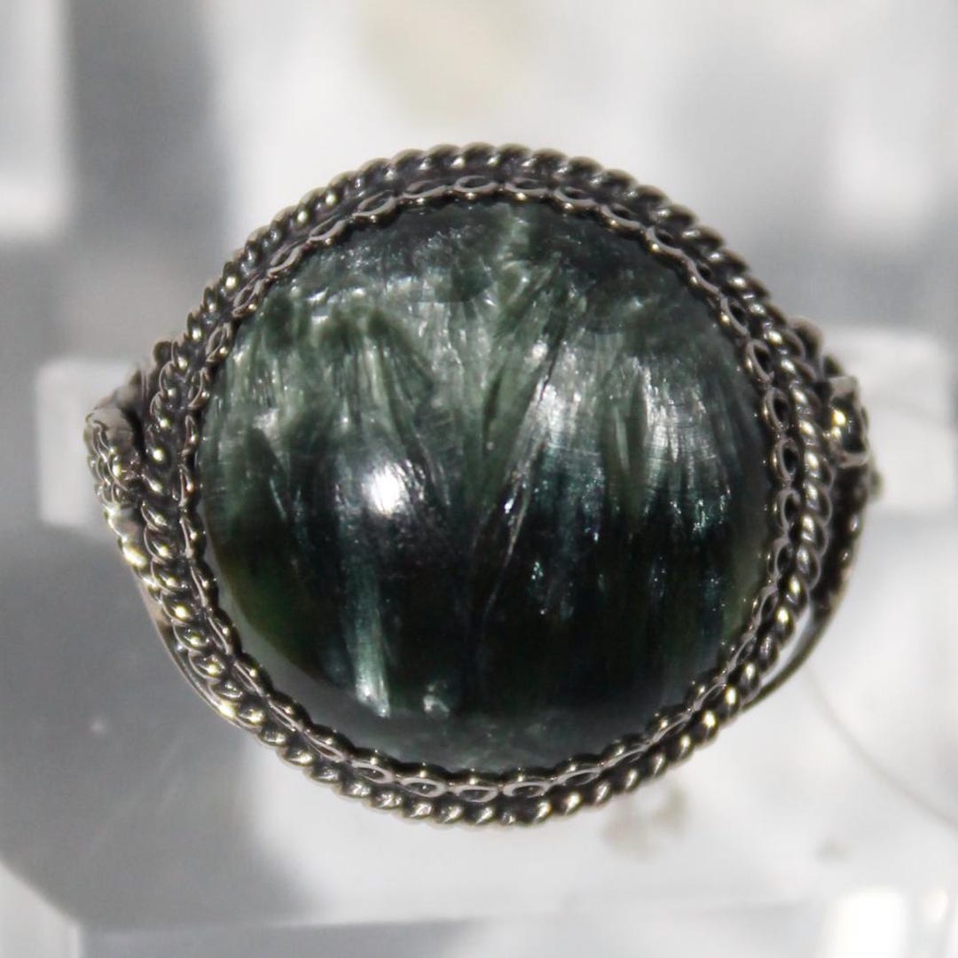 Clinochlore Seraphinte Filigree Ring - Etsy