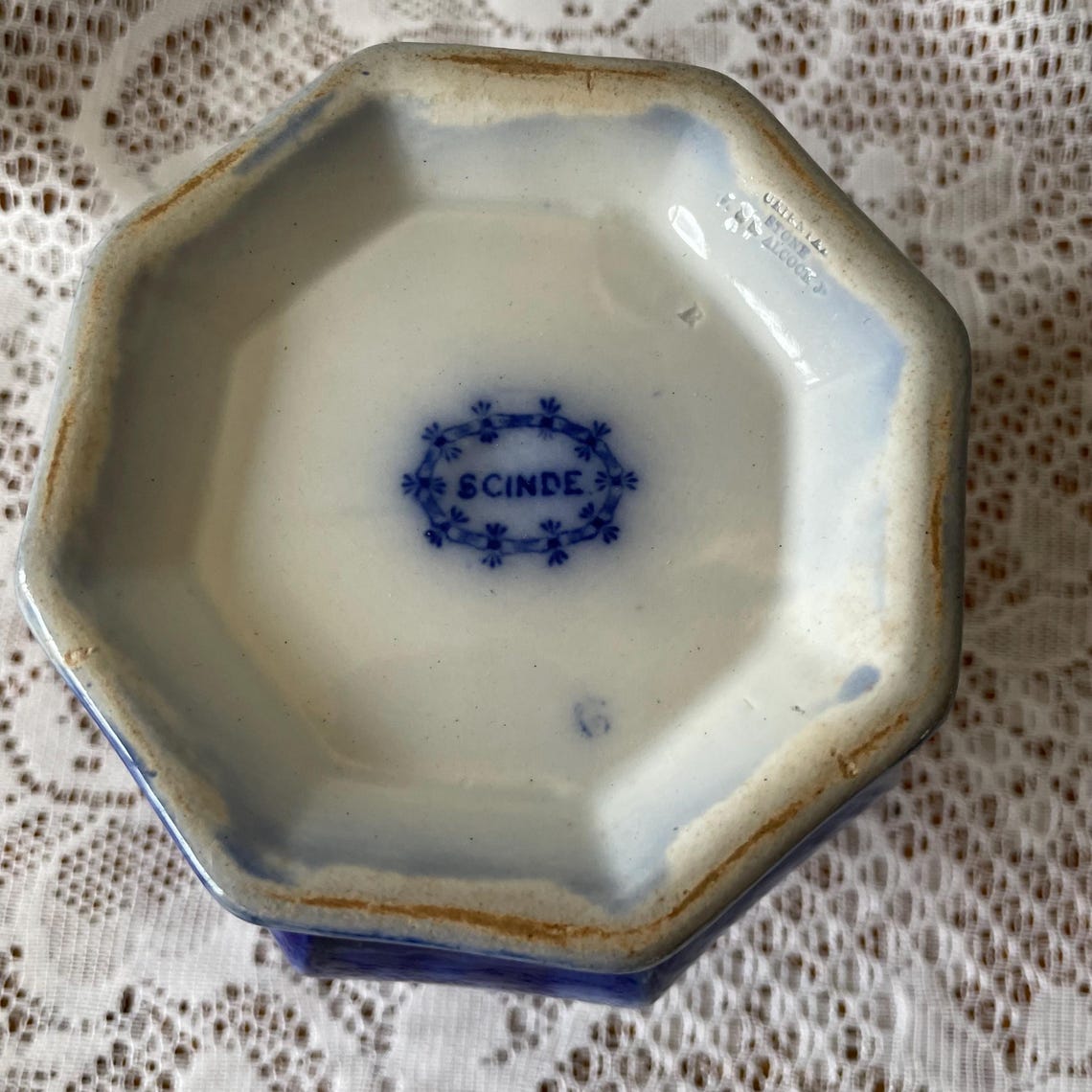 Flow Blue "scinde" by Alcock Sugar Bowl, 5 1/2 In. (14 Cm.) - Etsy