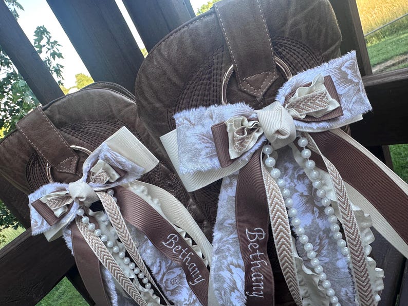 Country Concert Boot Bows, Embroidered Ribbons, Custom Boot Ribbons ...