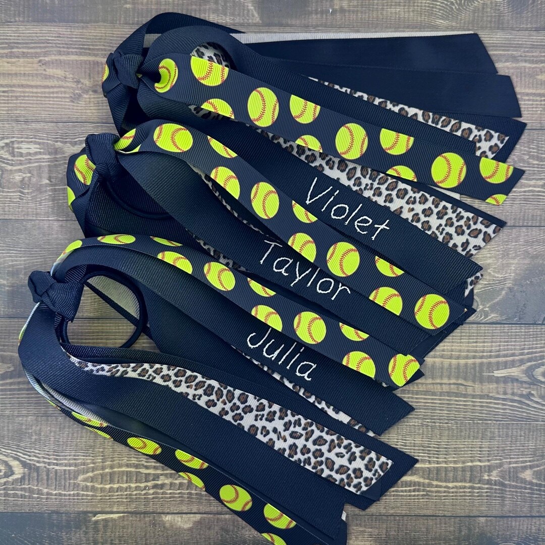 Custom Hair Streamer With Embroidery - Choose Your Sport and Colors and ...