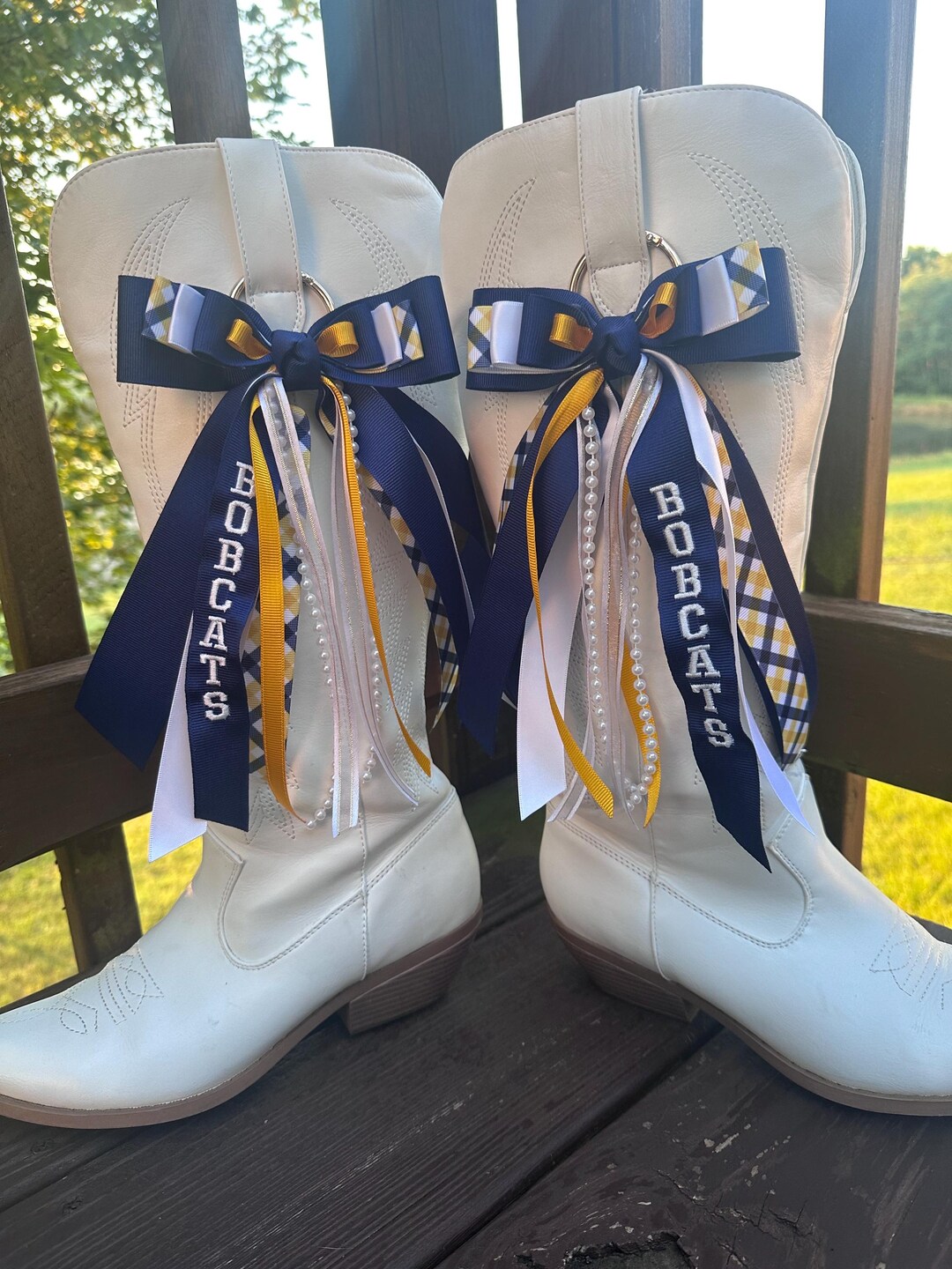 Gameday Boot Bows, Embroidered Ribbons, Custom Boot Ribbons, Spirit ...