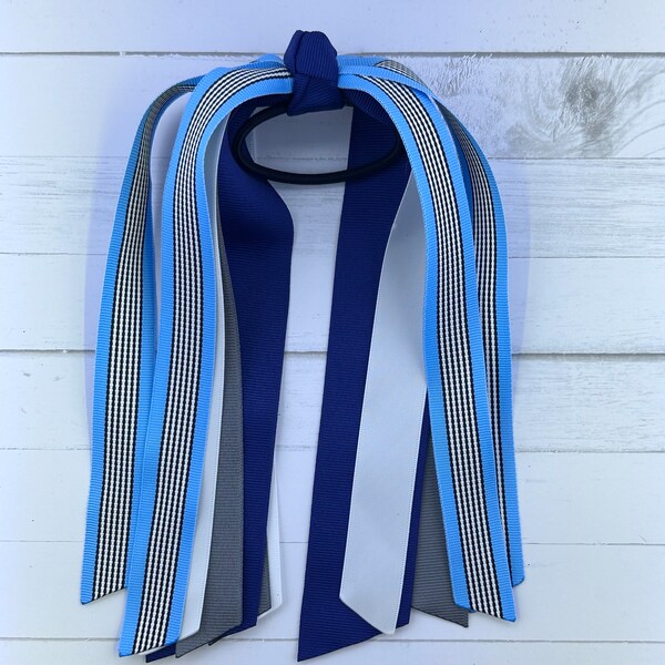 Emerald Green and White Hair Bow, Hair Ribbons, Ribbon Hair Tie Sample ...