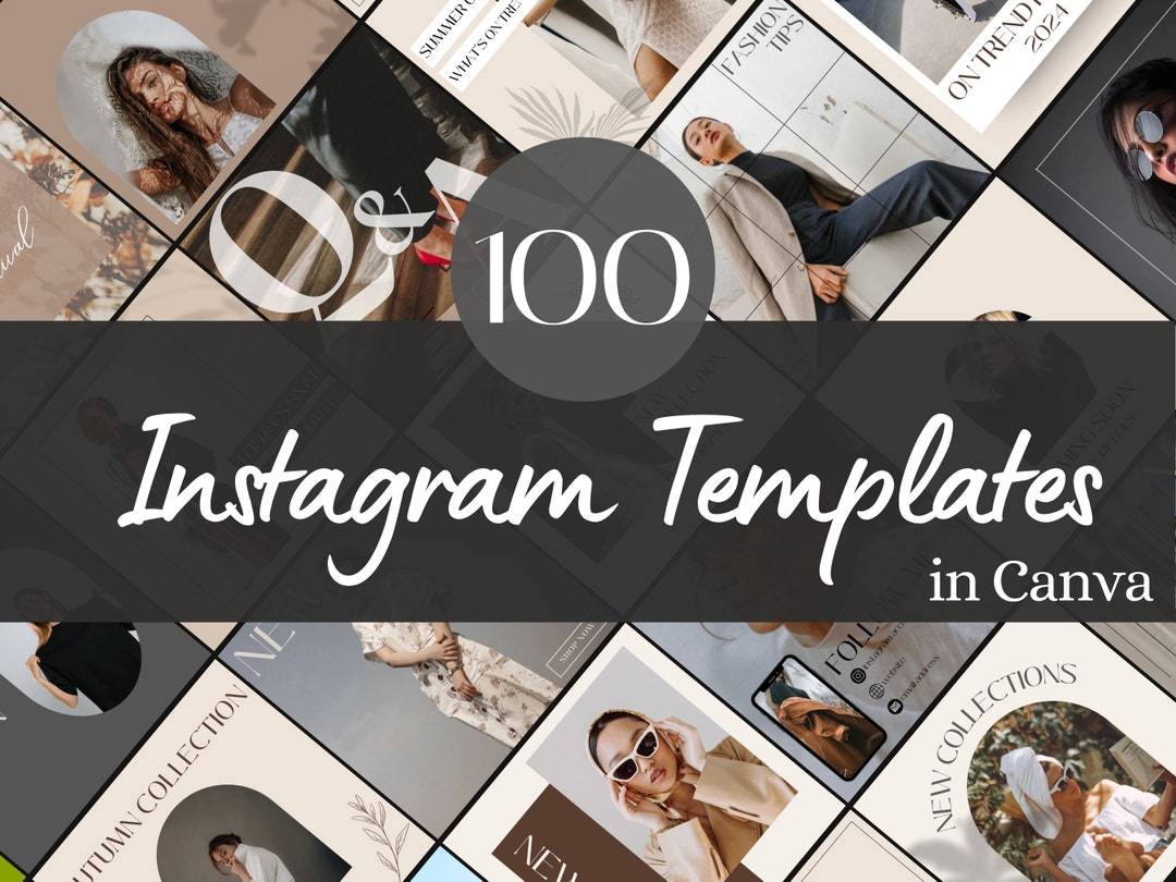 100 Instagram Templates for Small Business Editable in Canva - Fashion ...