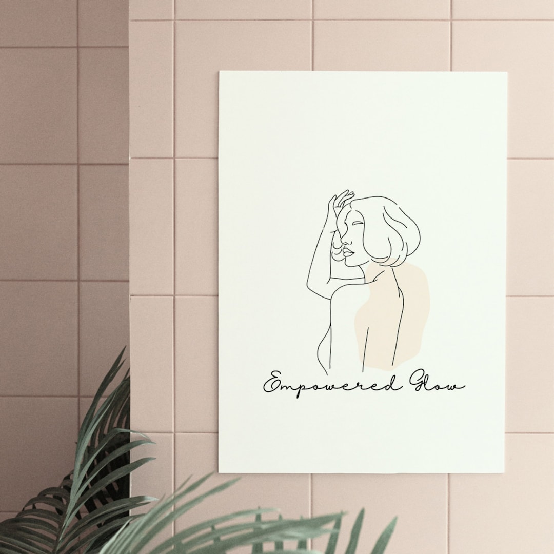Woman Line Drawing Art Print - Quote Wall Art - Home Decor - Minimalist ...