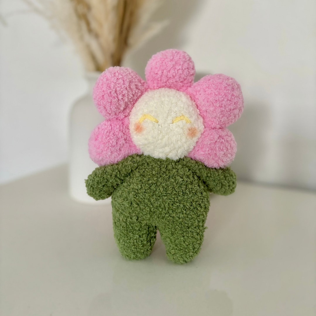 Flower Plushie Crochet Flower Toy Handmade - Etsy