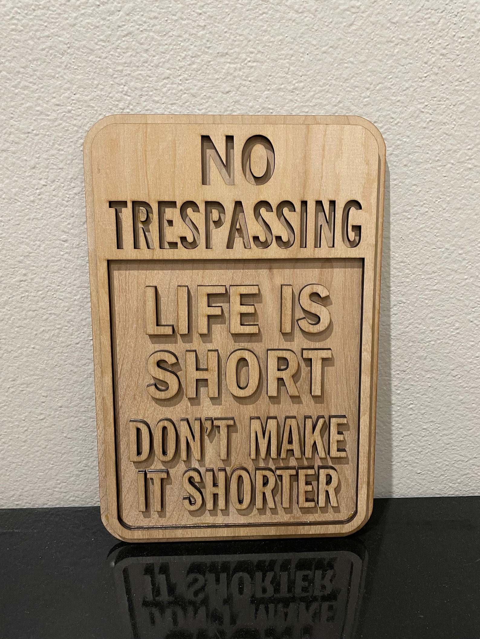 3D Raised Wooden No Trespassing Sign - Etsy