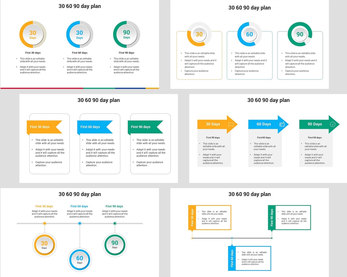 Custom Powerful 30 60 90 Day Plan Template for Powerpoint, 30 60 90 Day Plan Template Powerpoint ...