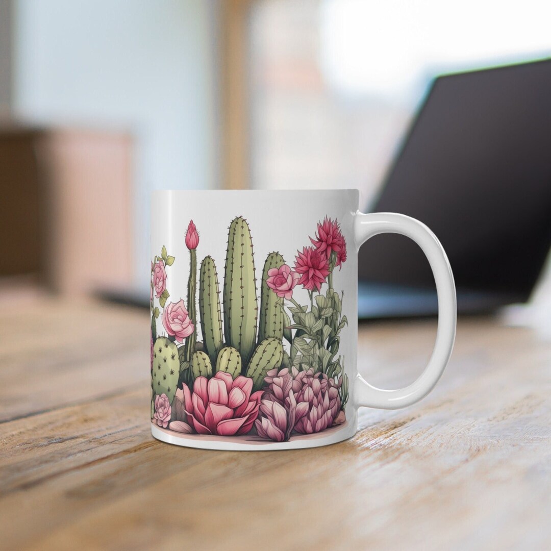 Cactus Flowers Mug 11oz Desert Flowers Cactus Cacti Flowers Nature ...