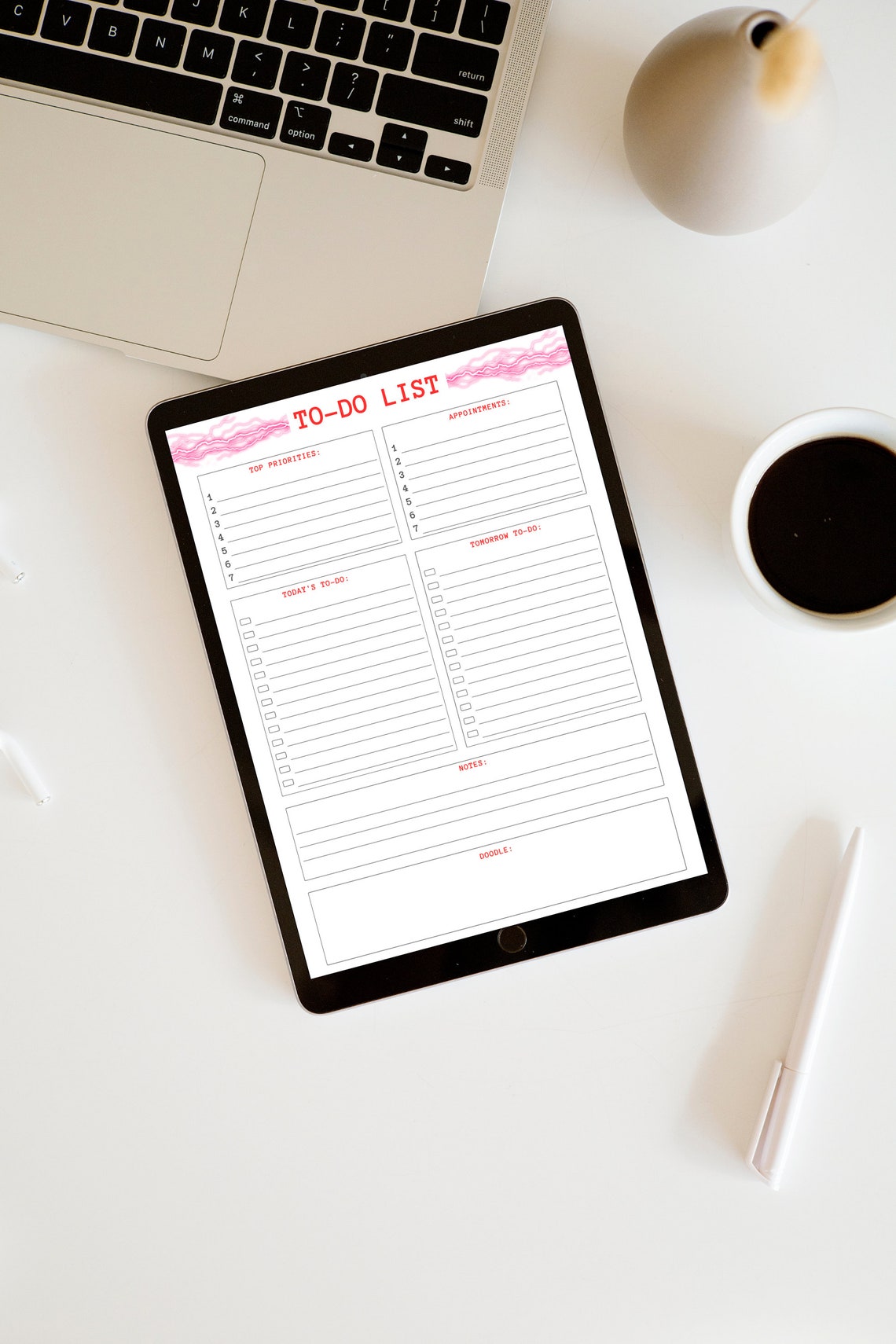 Printable to Do List, Digital, Simple Tasks List Template, Productivity ...