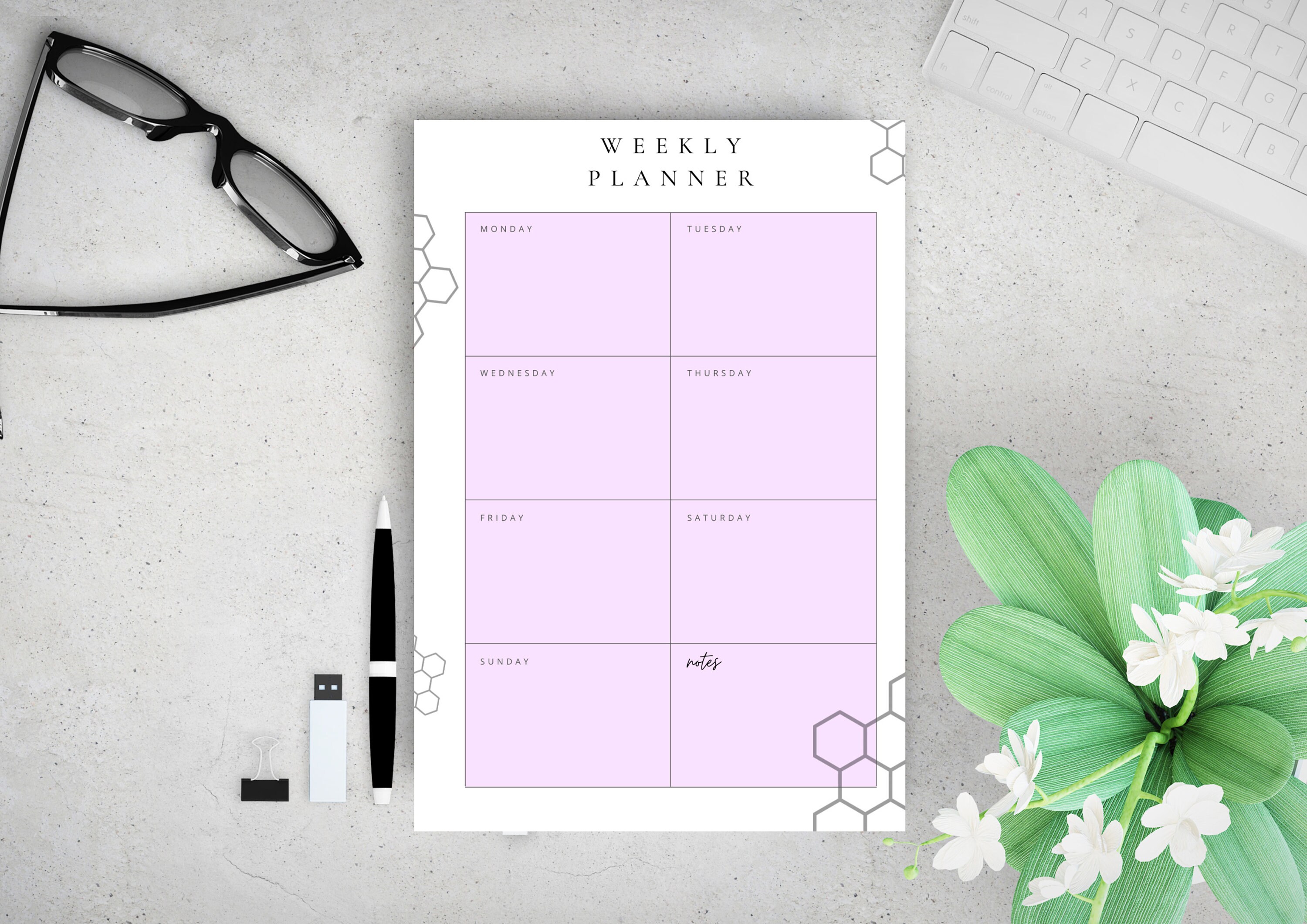 Weekly Planner Printable to Do List, Minimal Weekly Schedule, Weekly ...