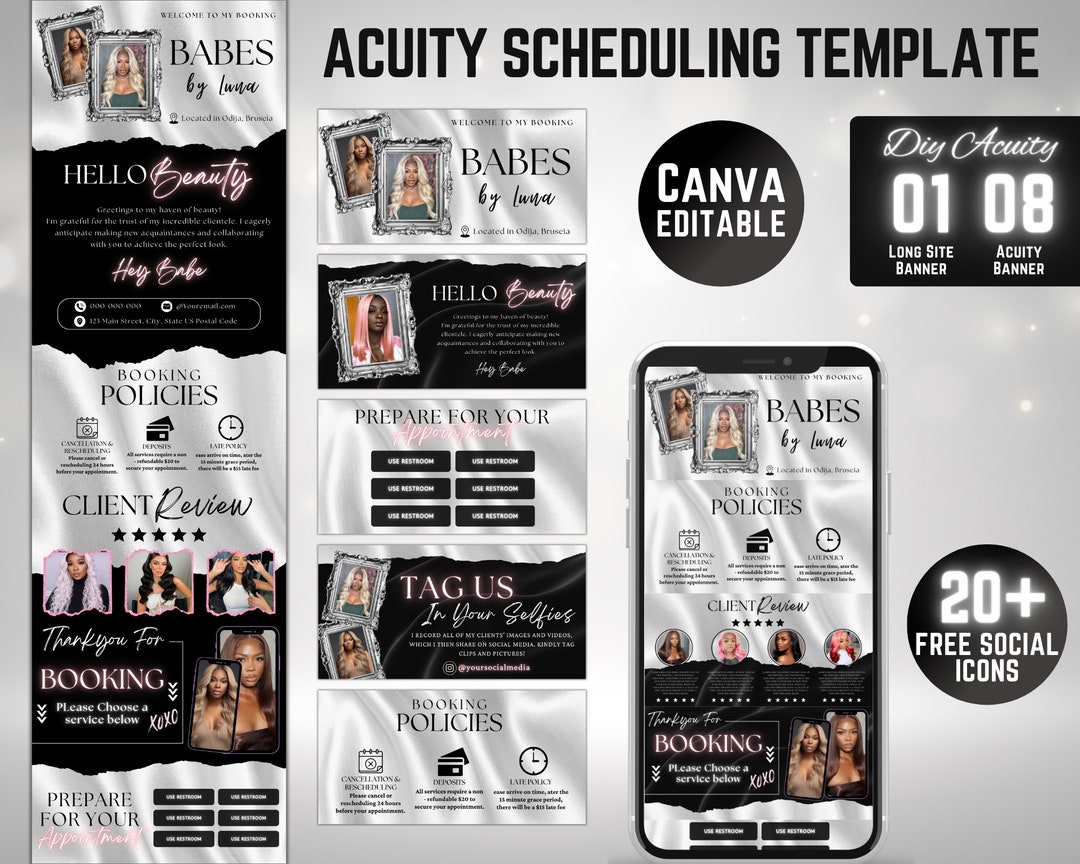 10 DIY Acuity Site Acuity Scheduling Template Hairstylist Canva ...