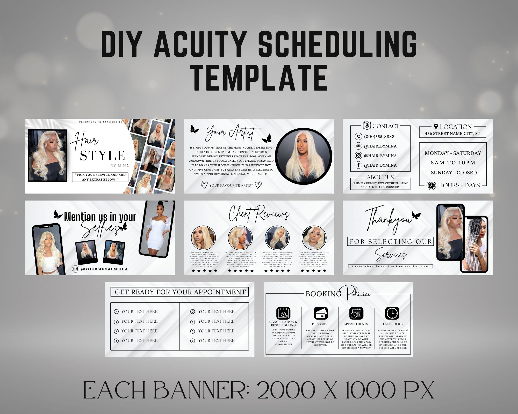 09 DIY Acuity Site Acuity Scheduling Template Hairstylist Canva ...