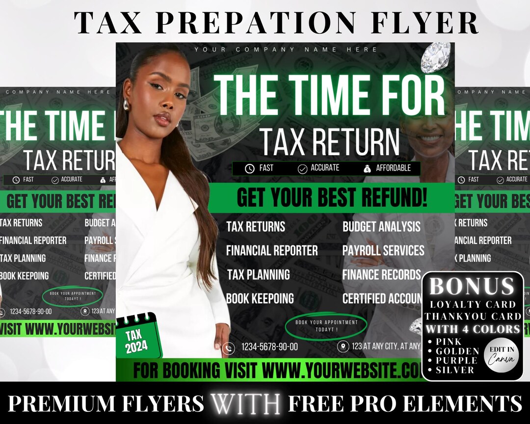 Tax Preparation Flyer, Tax Season Flyer, Accountant Flyer, Credit ...
