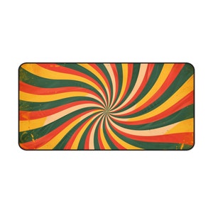 Psychedelic Spiral Desk Mat, Abstract Psychedelic Mouse Pad, Gaming ...