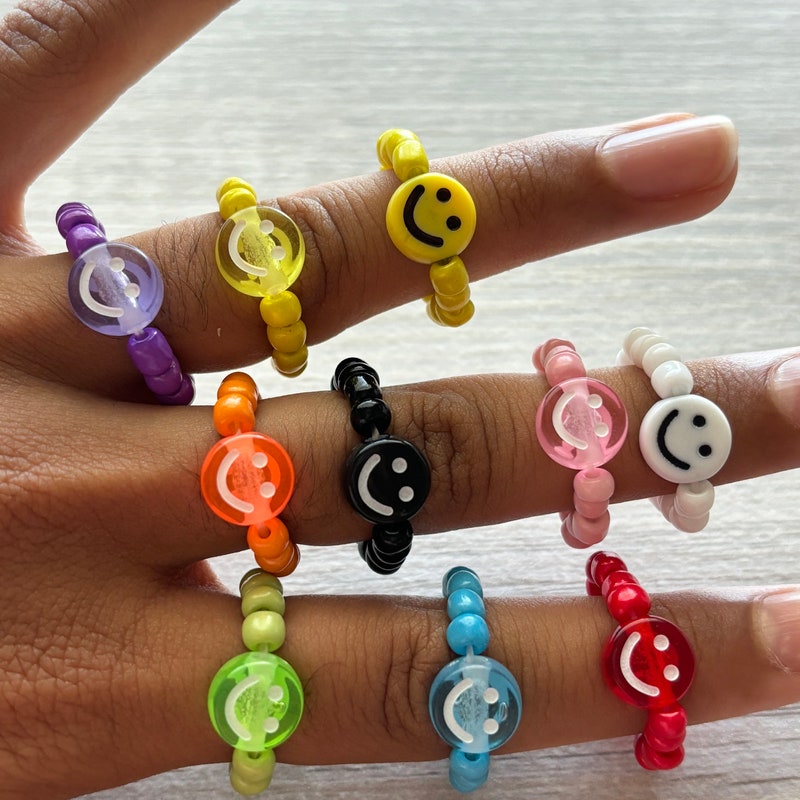 Smiley Face Ring - Etsy