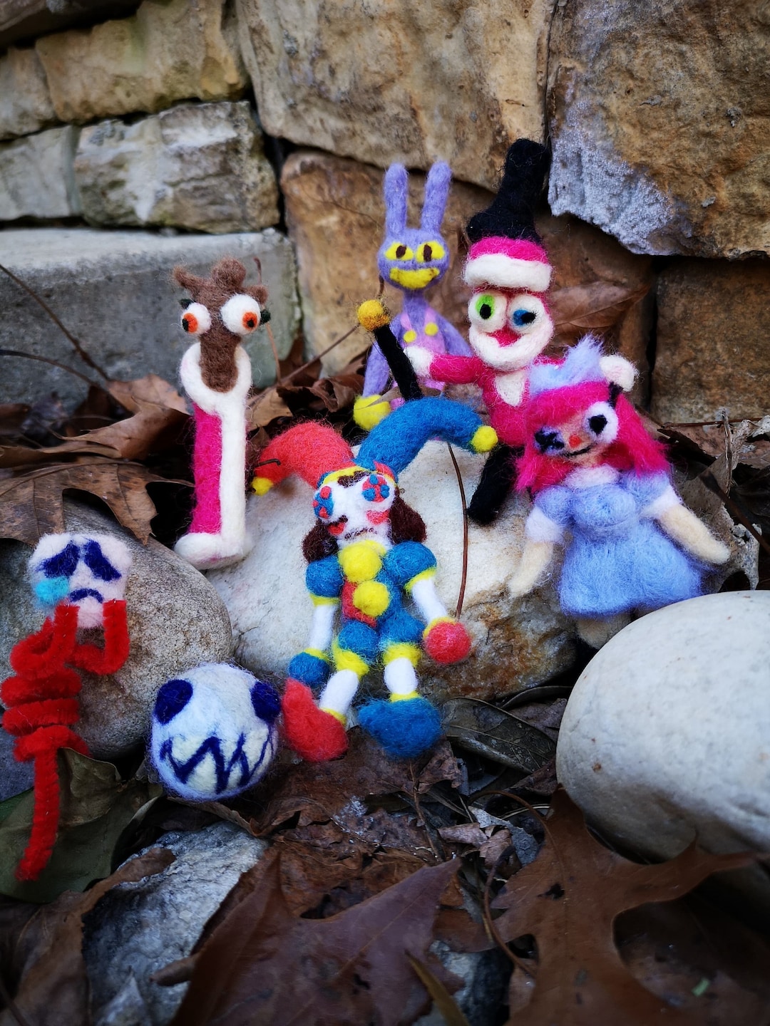 The Amazing Digital Circus Wool Figures - Etsy