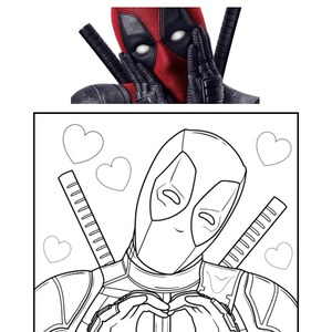 DEADPOOL, Coloring in Pages 20 Pages PDF A4 Printable Book - Etsy