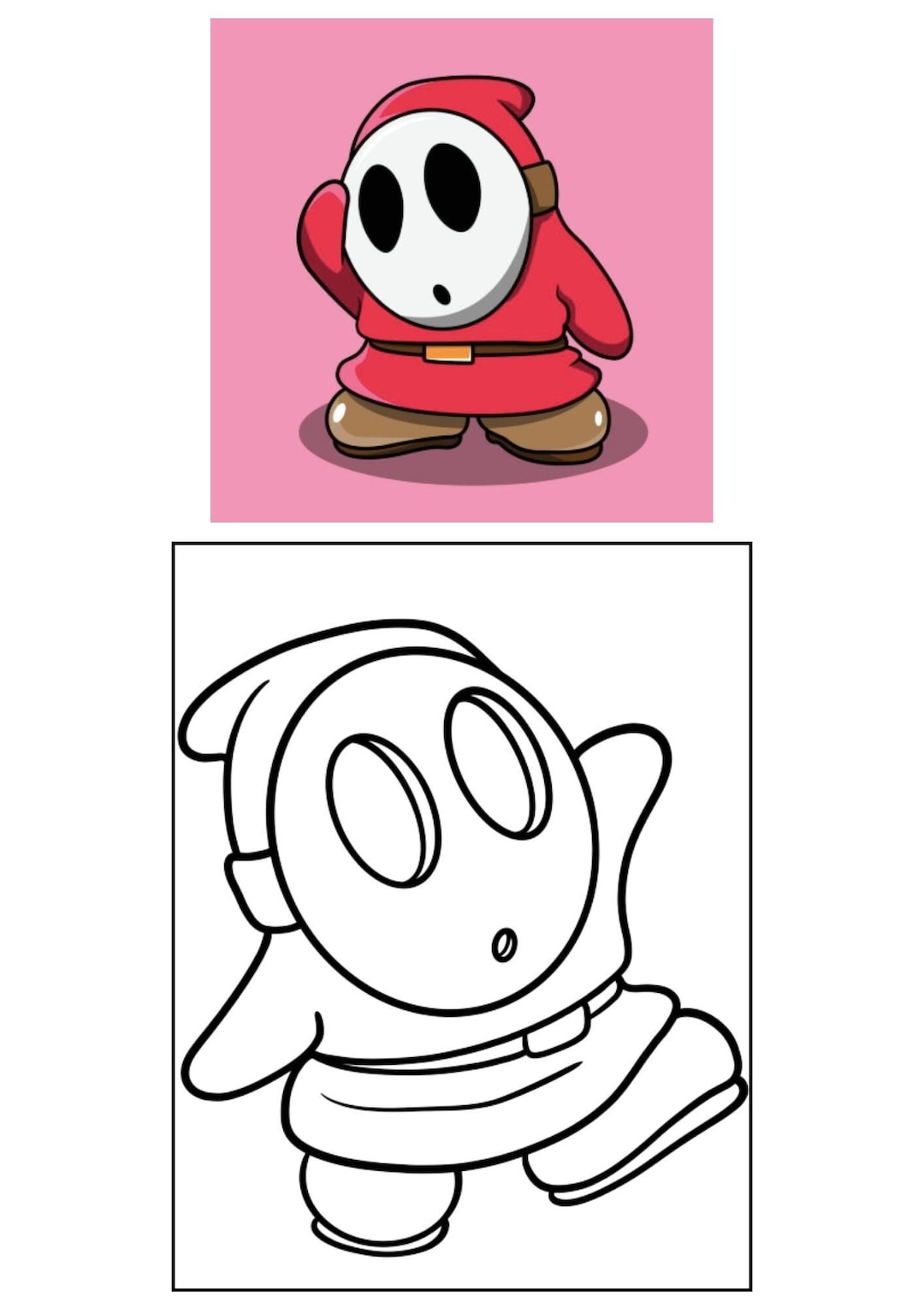 SUPERMARIOBROS shy Guy Coloring in Book 21 Pages, Pdf Printable, Fun ...
