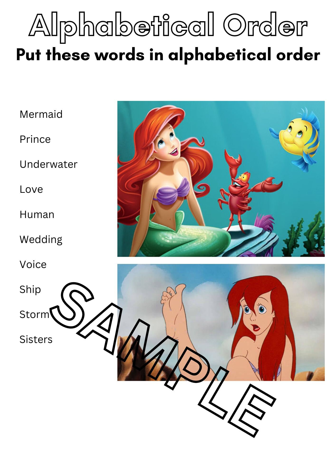The Real Story of the Little Mermaid, Comprehension & Printable ...