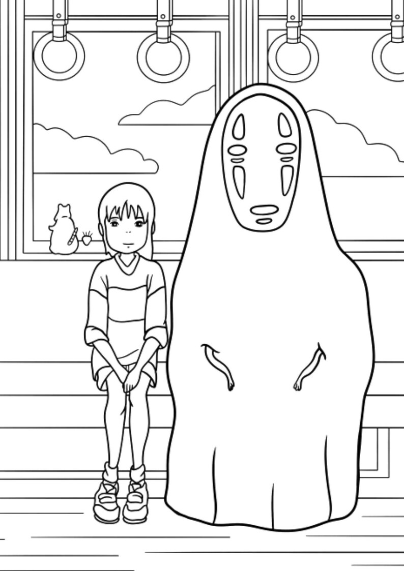 STUDIO GHIBLI japanese Anime Coloring Pages, 22 Pages - Etsy