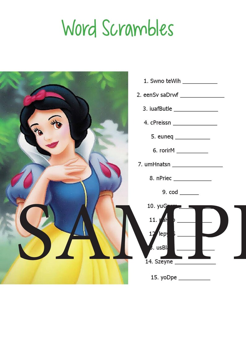 True Story of Snow White and the Seven Dwarfs, Comprehension ...