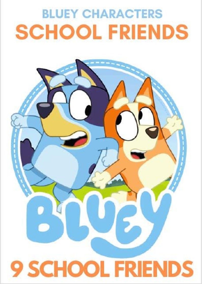 BLUEY CHARACTERS X9 Bluey's FRIENDS Worksheets, Comprehension, 64 Pages ...
