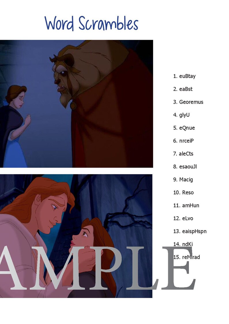 True Story of Beauty and the Beast, Comprehension & Printable ...