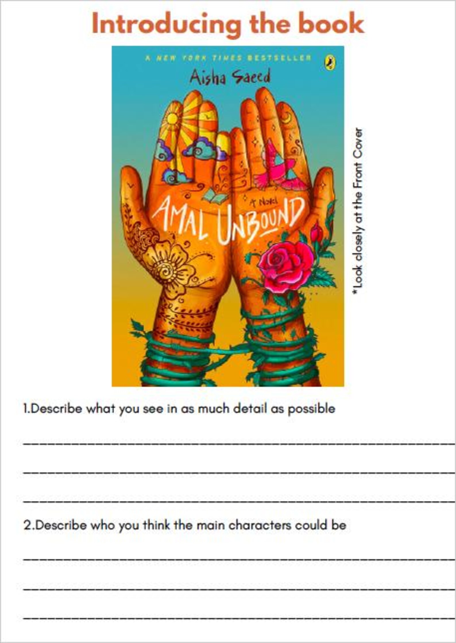Amal Unbound aisha Saeed Reading Comprehension Worksheets - Etsy