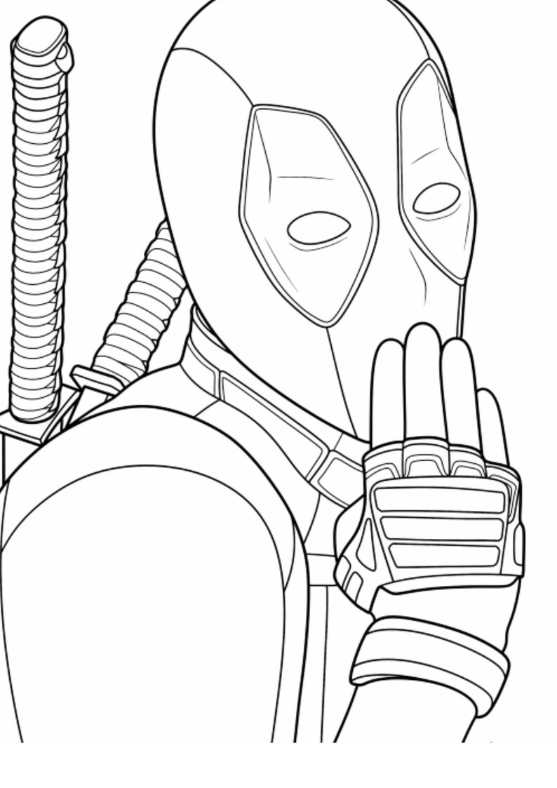 DEADPOOL, Coloring in Pages 20 Pages PDF A4 Printable Book - Etsy