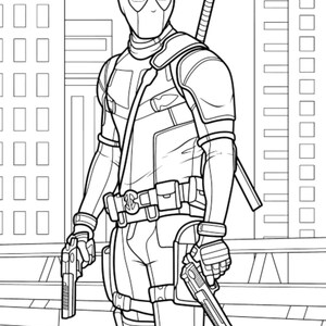 DEADPOOL, Coloring in Pages 20 Pages PDF A4 Printable Book - Etsy