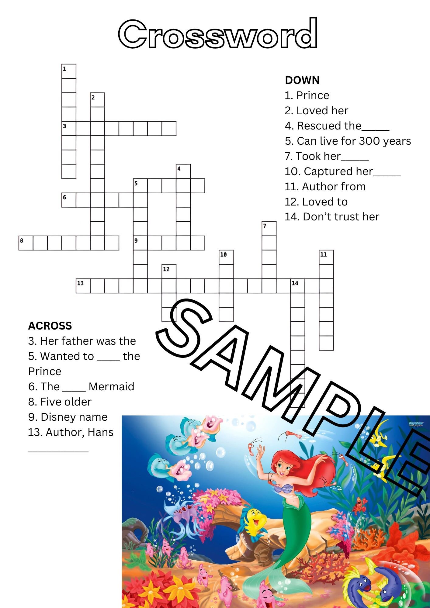 The Real Story of the Little Mermaid, Comprehension & Printable ...