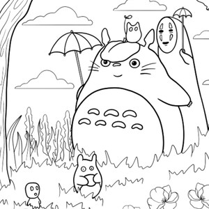 STUDIO GHIBLI japanese Anime Coloring Pages, 22 Pages - Etsy