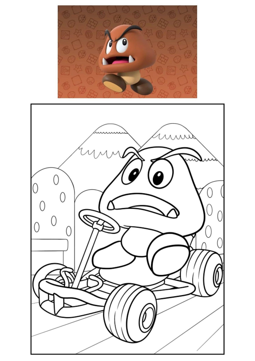 SUPERMARIOBROS goomba Coloring in Book 21 Pages, Pdf Printable, Fun ...
