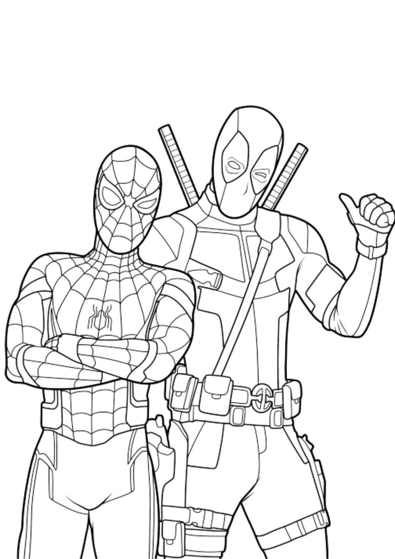 DEADPOOL, Coloring in Pages 20 Pages PDF A4 Printable Book - Etsy