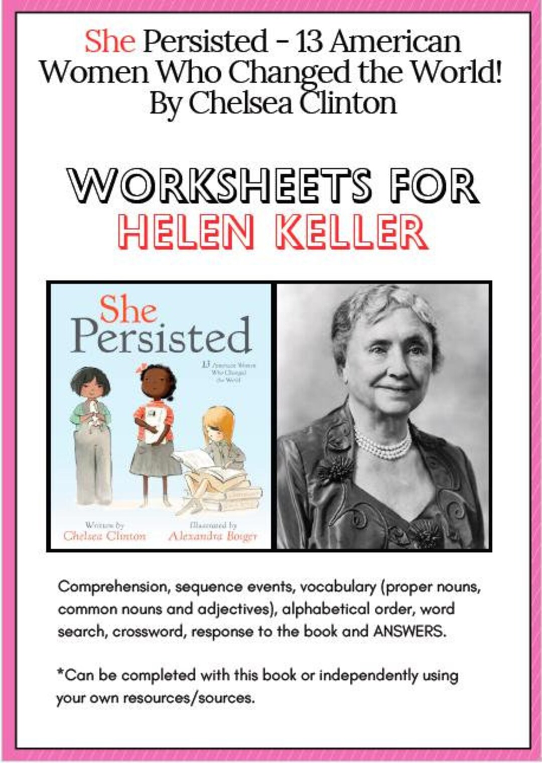 HELEN KELLER, She Persisted-13 American Women Who Changed the World ...