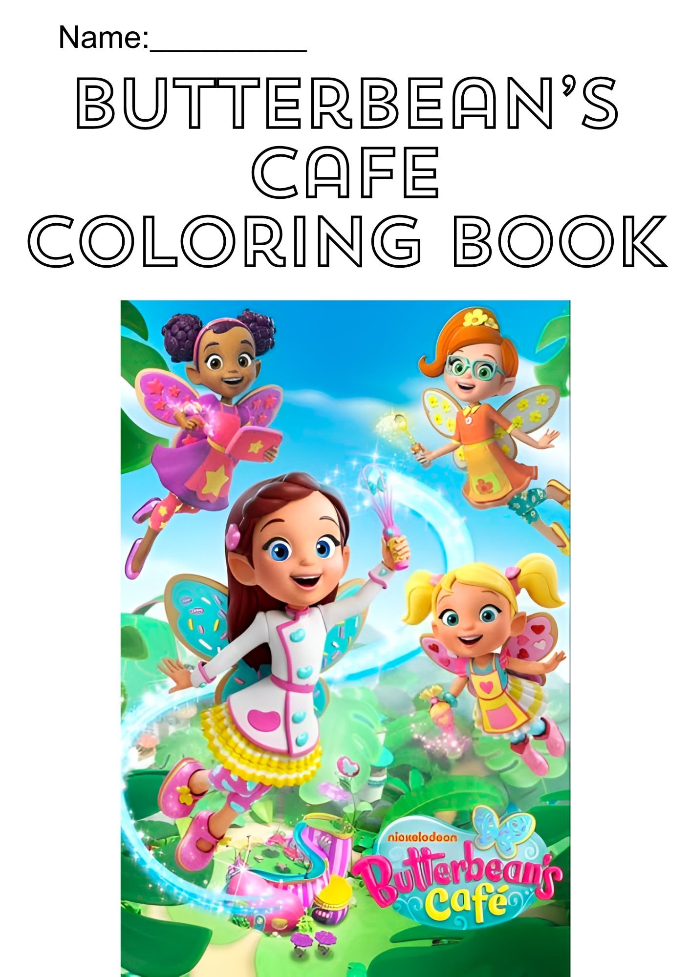 Butterbean's Cafe, Coloring Pages/book, X24 Printables, US Spelling - Etsy
