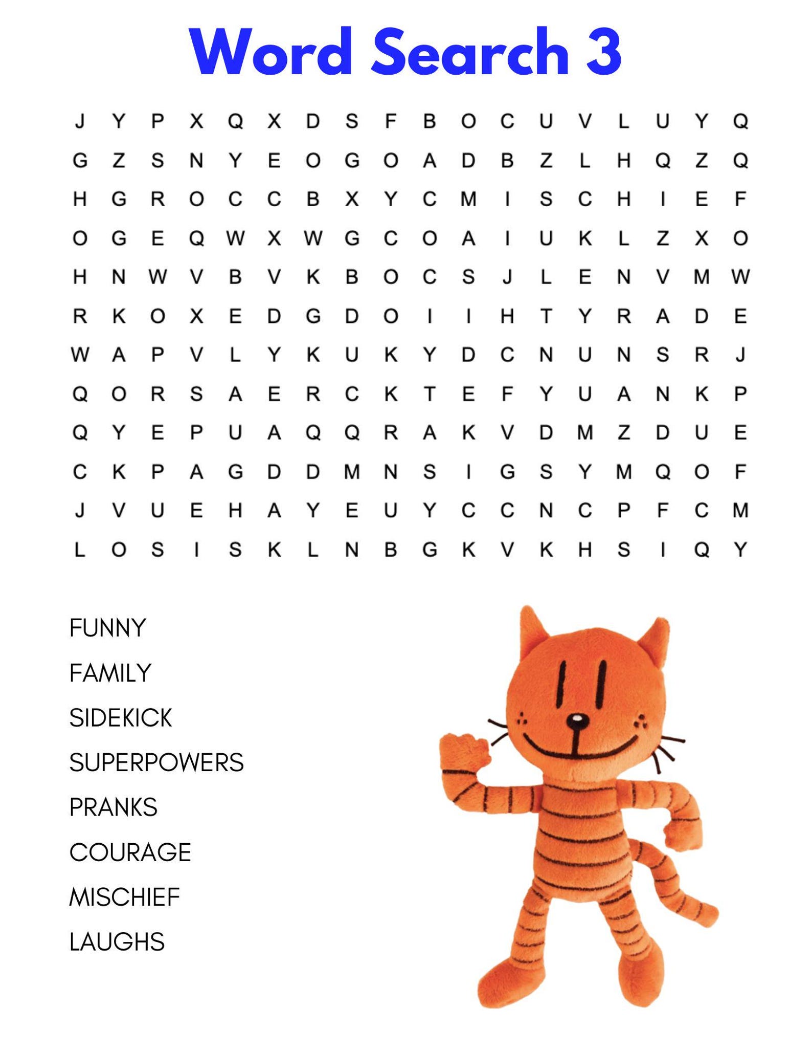 DOGMAN dav Pilkey Fun ACTIVITY BOOK Word Search, Word Scrambles ...