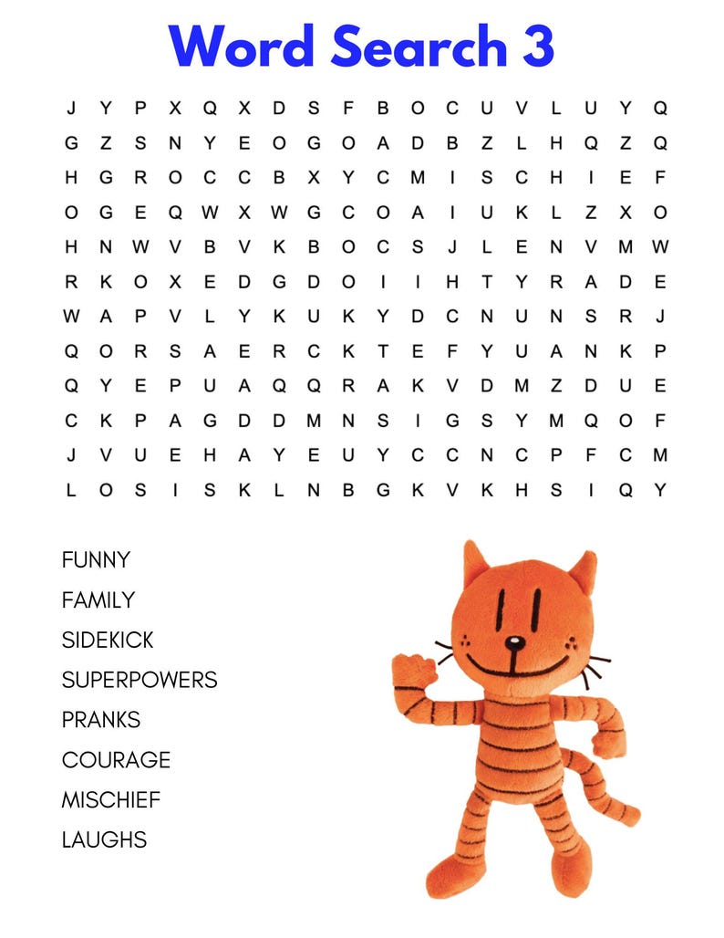 DOGMAN dav Pilkey Fun ACTIVITY BOOK Word Search, Word Scrambles ...
