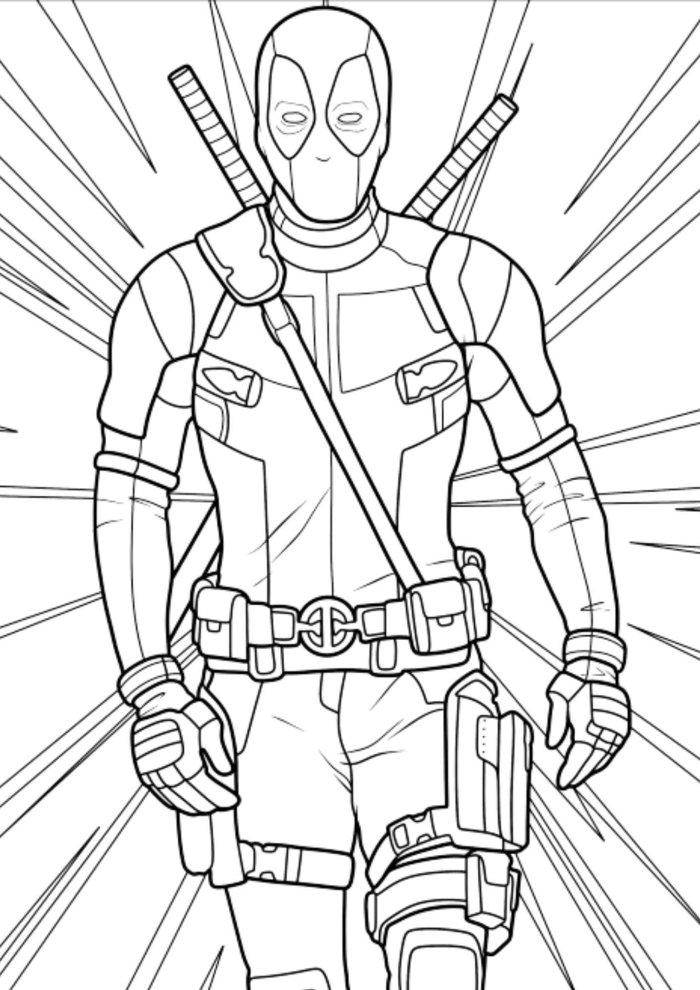 DEADPOOL, Coloring in Pages 20 Pages PDF A4 Printable Book - Etsy