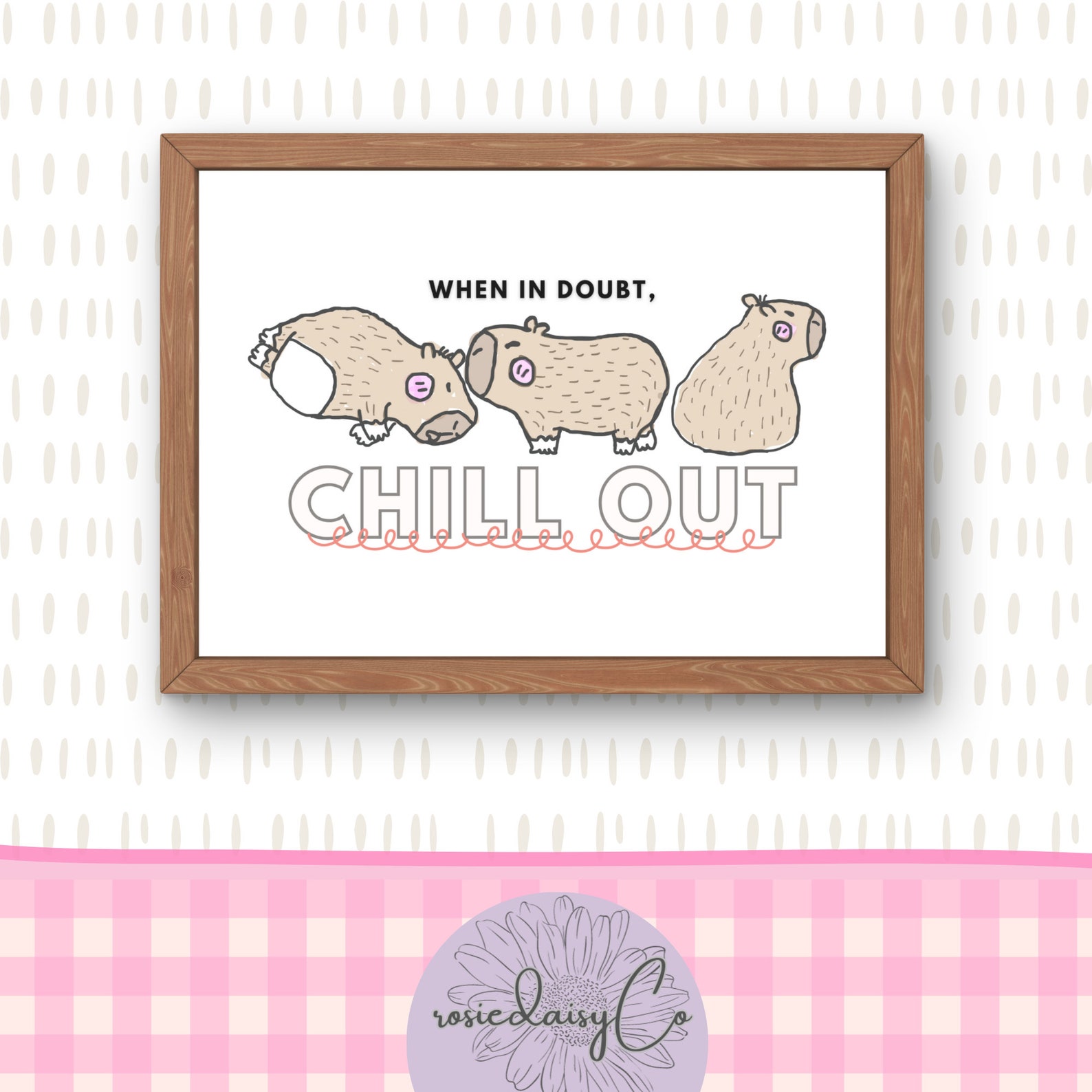 Capybara Gender Neutral Nursery Art , Set of 3, Baby Shower Gift ...