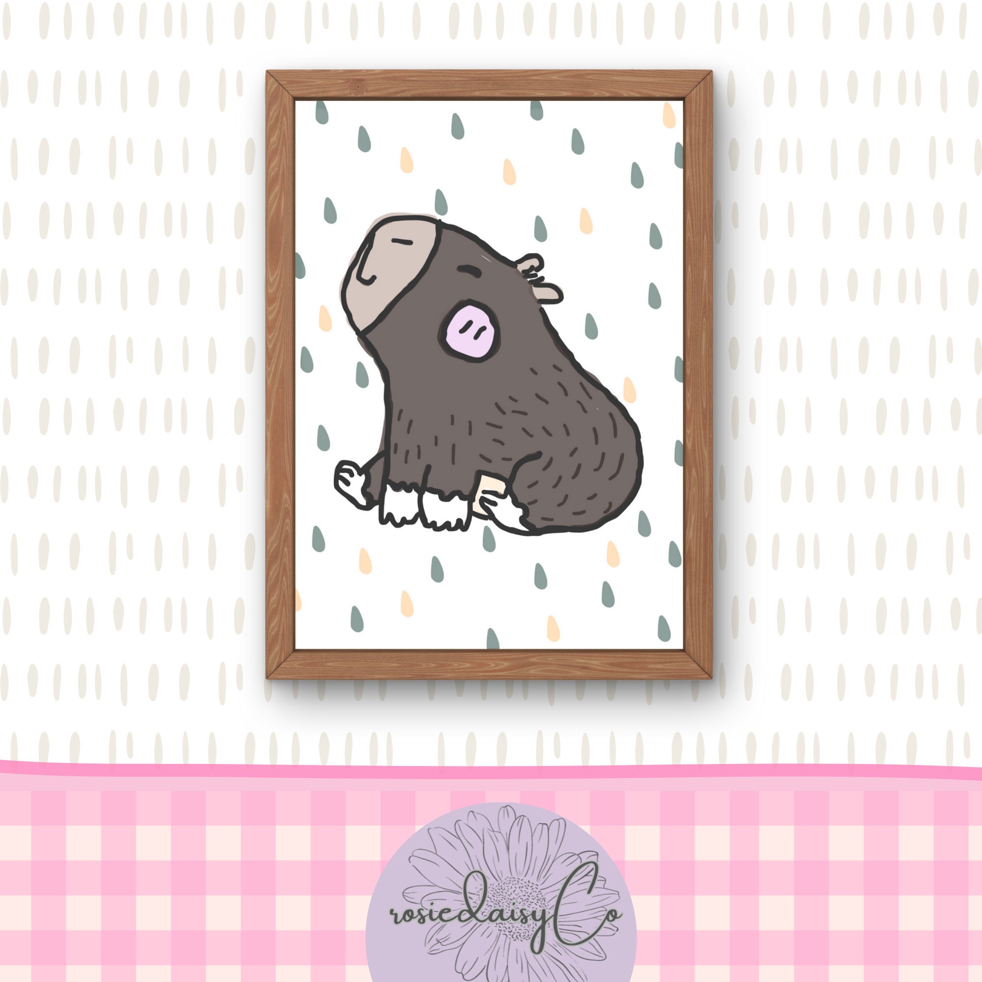Capybara Gender Neutral Nursery Art , Set of 3, Baby Shower Gift ...