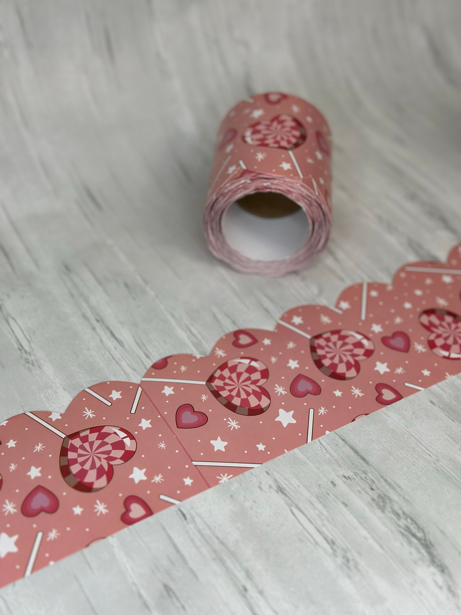 Bundle Valentine's Day Scallop Border & Retro Checkered Bulletin Board ...