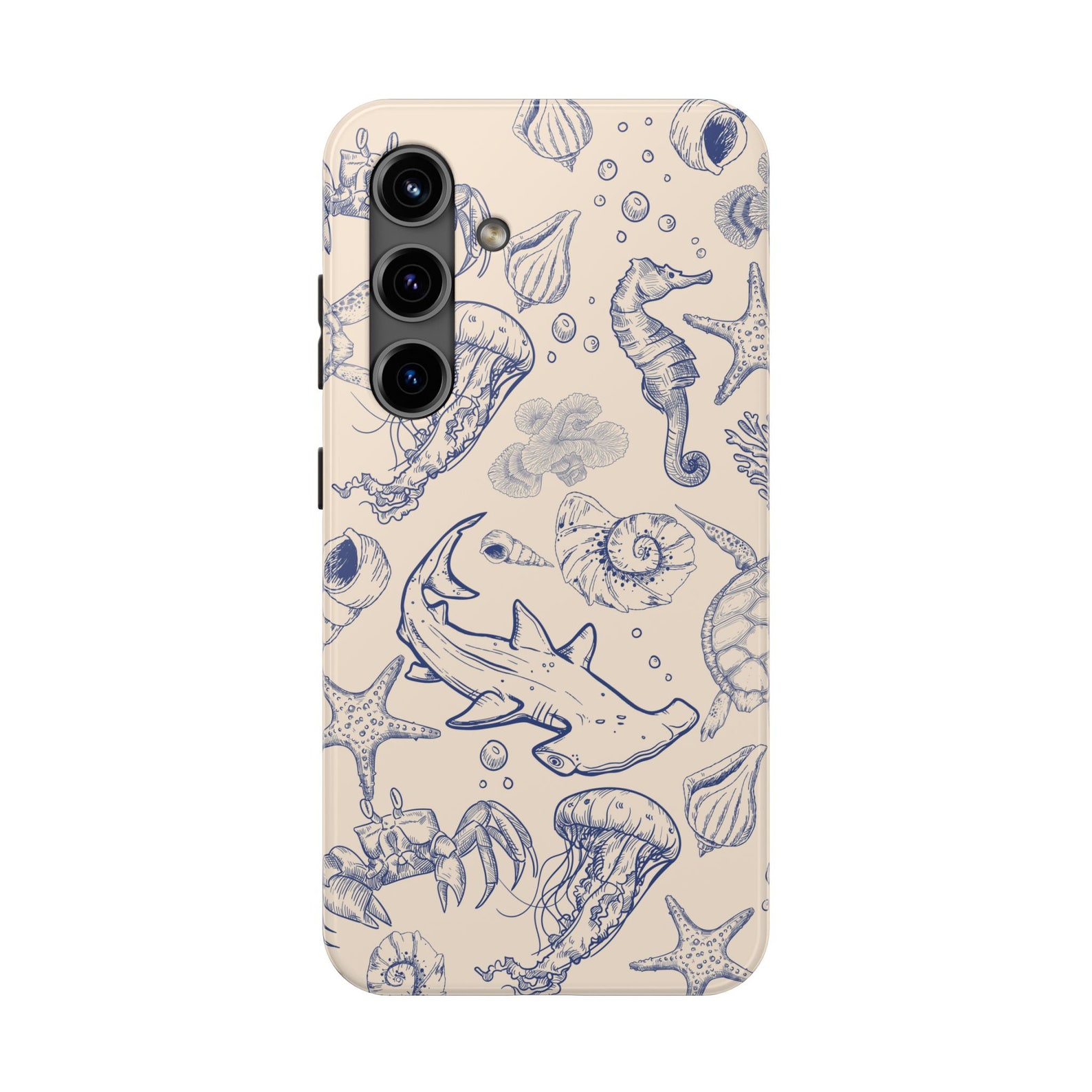 Coastal Phone Case Sea Animal Pattern Marine Life Phone Case Beach ...