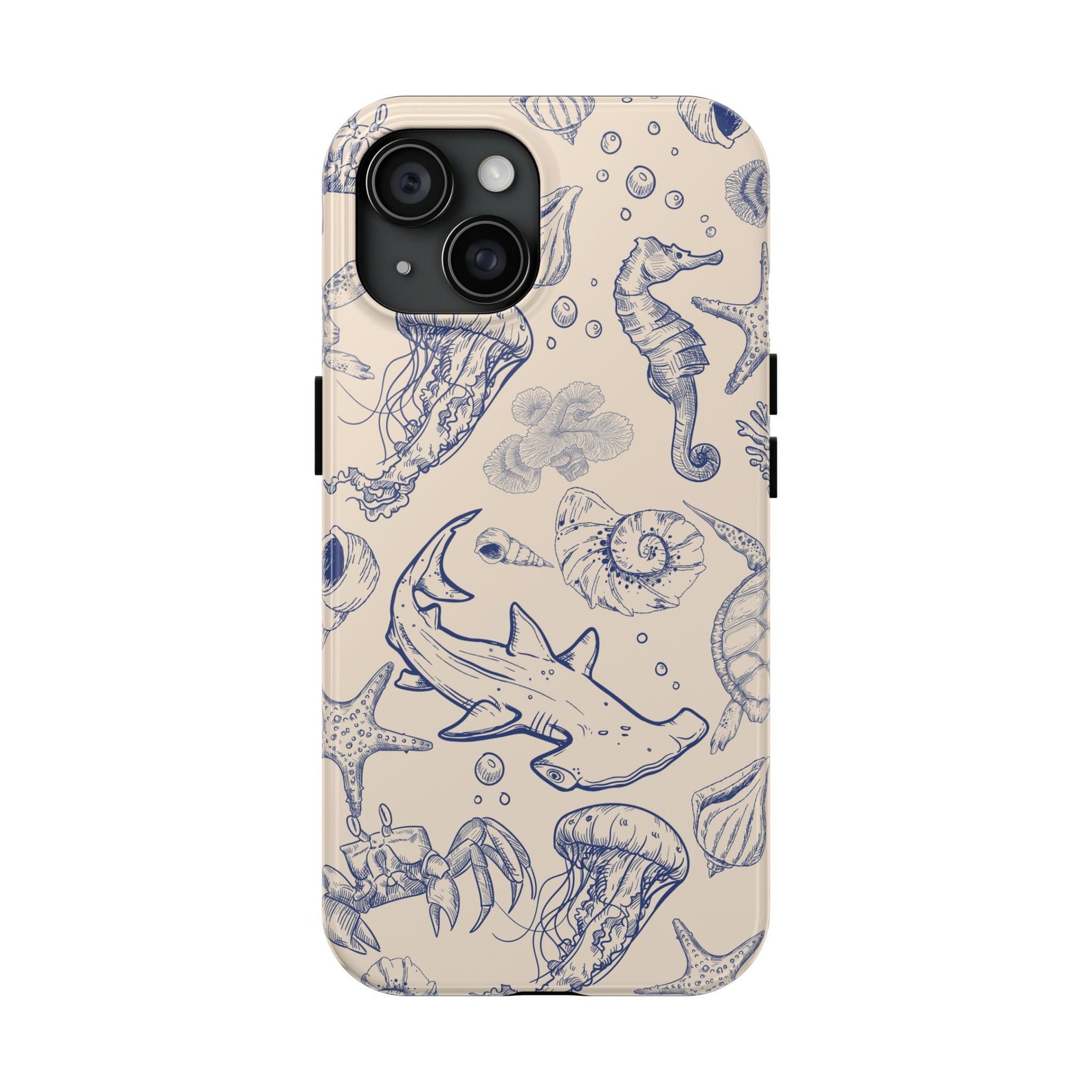 Coastal Phone Case Sea Animal Pattern Marine Life Phone Case Beach ...
