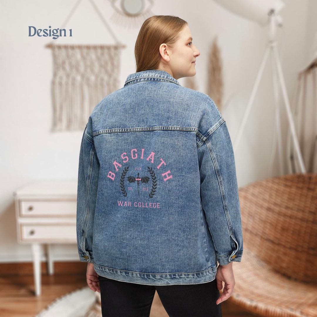 Fourth Wing Demin Jacket Fourth Wing Gift Basgiath War College Demin ...