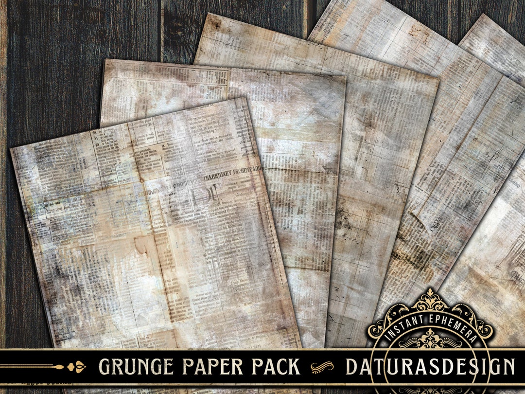 Vintage Grunge Printable Papers: Digital Papers Pack, Digital Ephemera ...